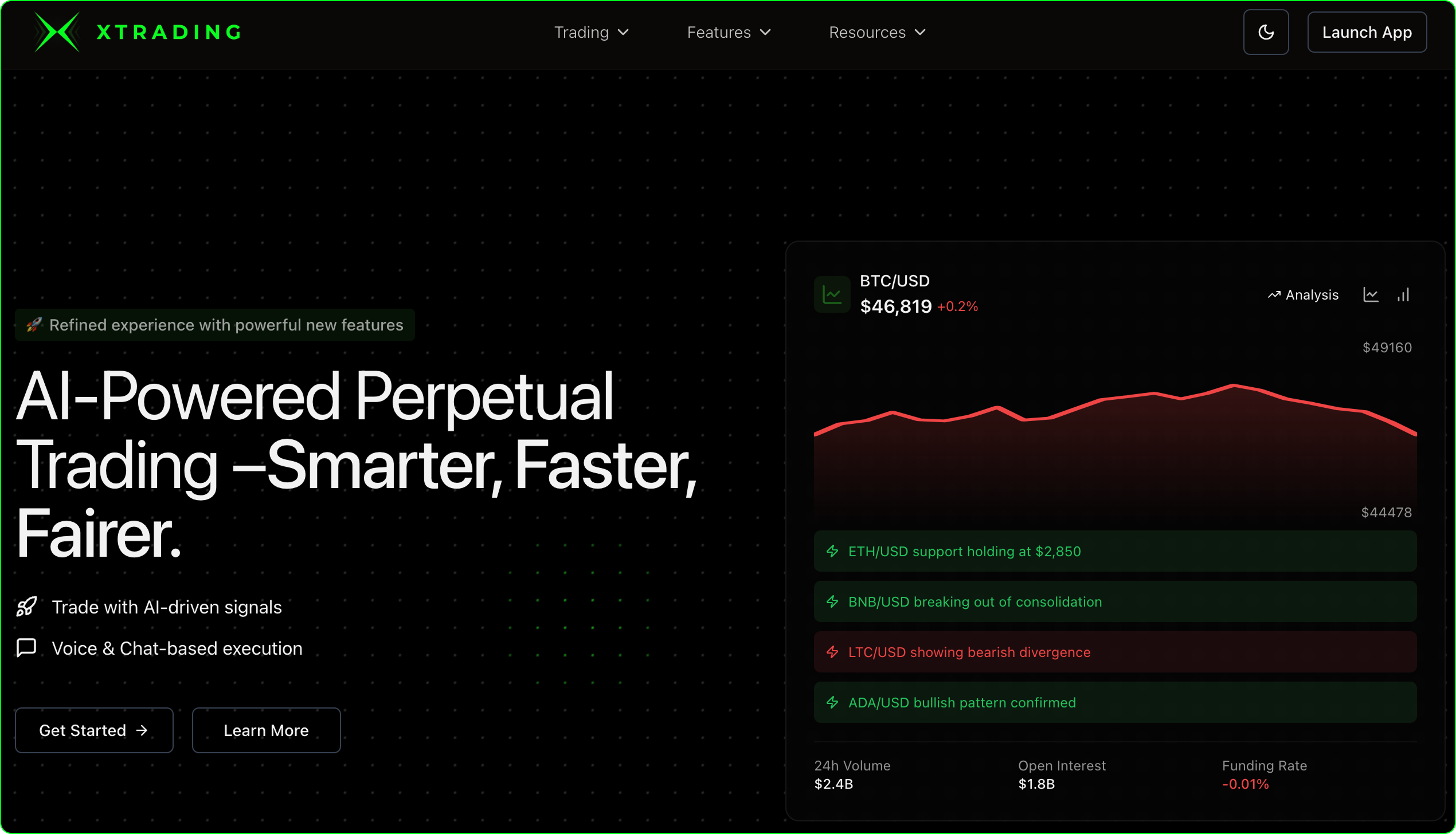 AI-Driven Perpetual Crypto Trading Made Easy | XTrading Perp DEX